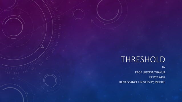 Threshold in Psychophysics Psychology | PDF | Physics | Science
