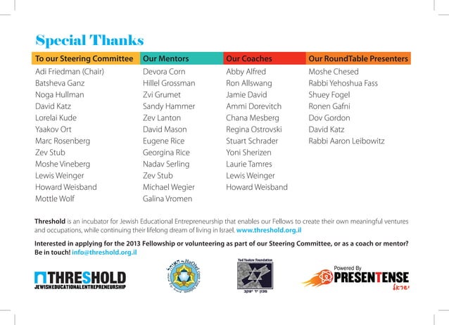 Threshold Launch Book 2012 | PPT