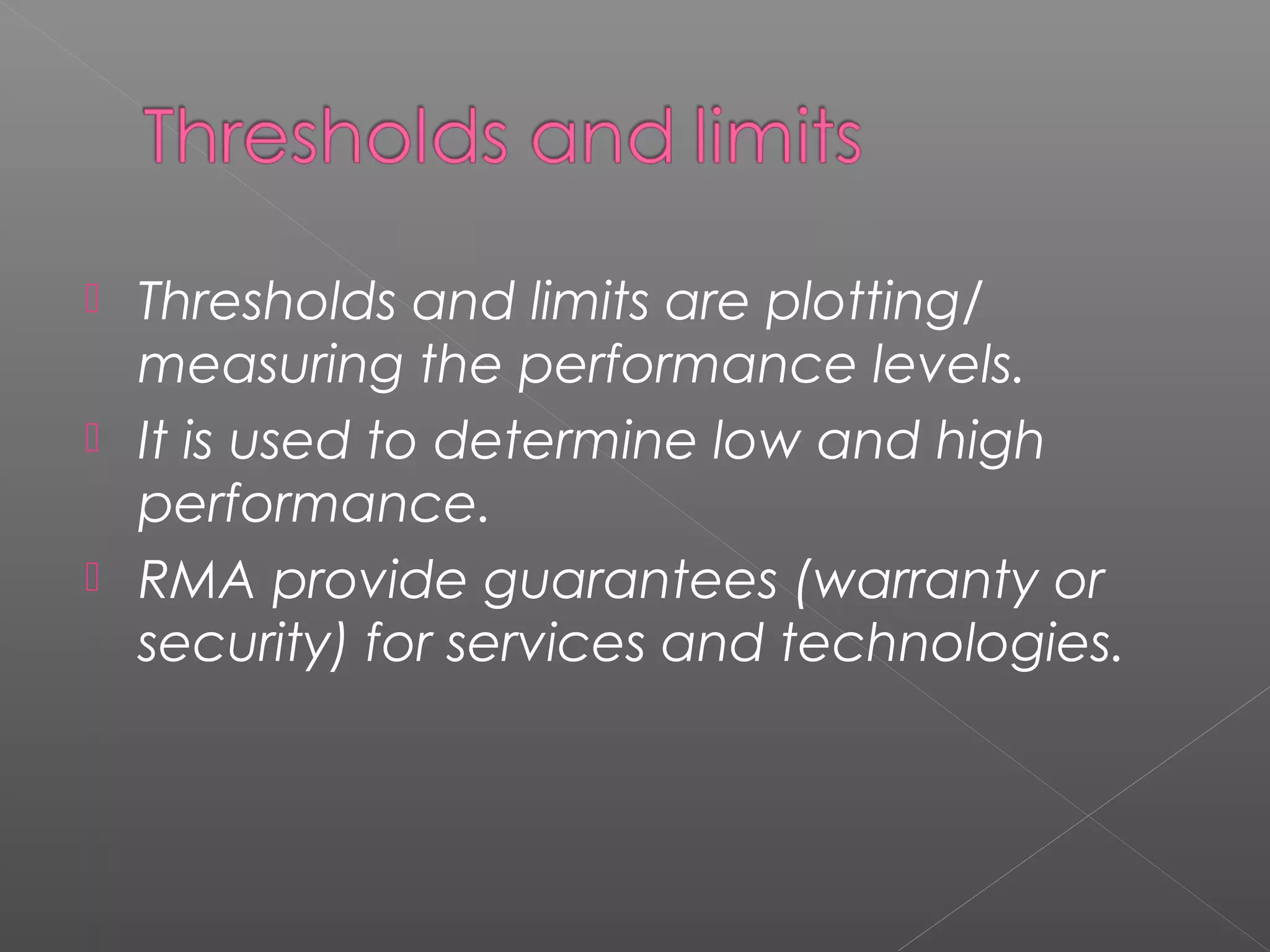 Thresholds and limits | PPT