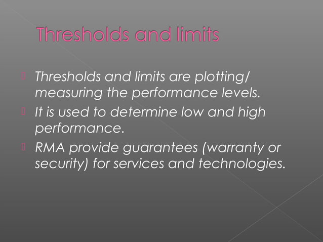 Thresholds and limits | PPT