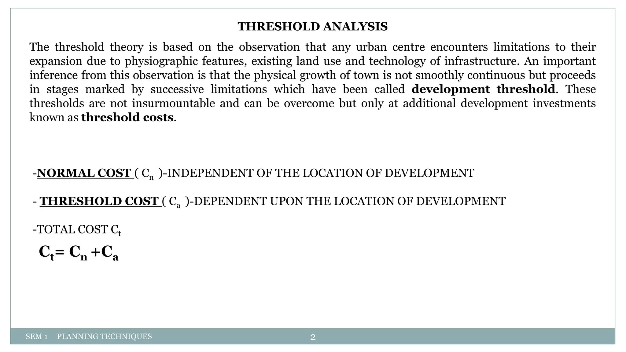 Thresold analysis planning techniques bhavesh patel_20sa03up014 | PPTX
