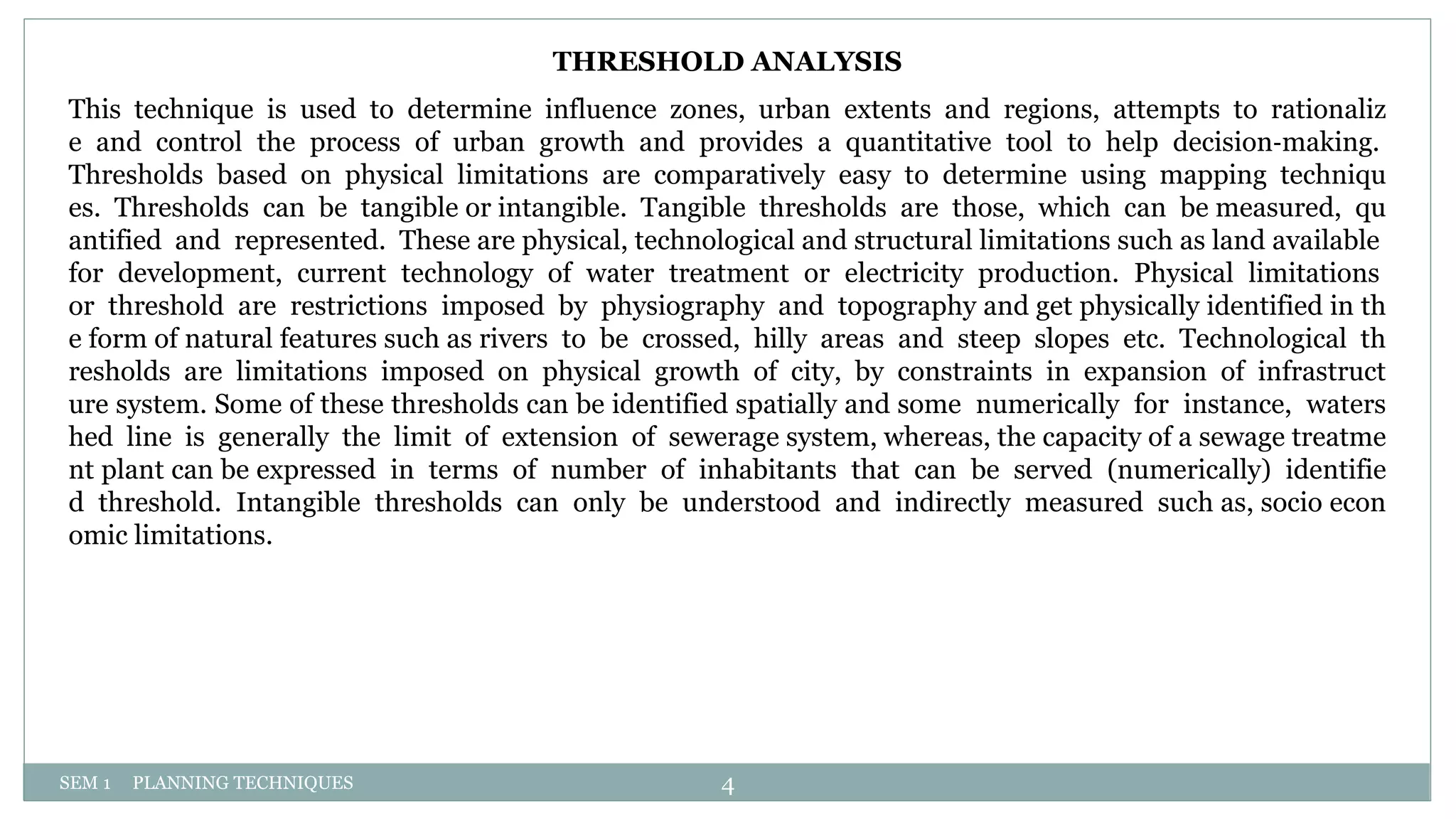 Thresold analysis planning techniques bhavesh patel_20sa03up014 | PPTX