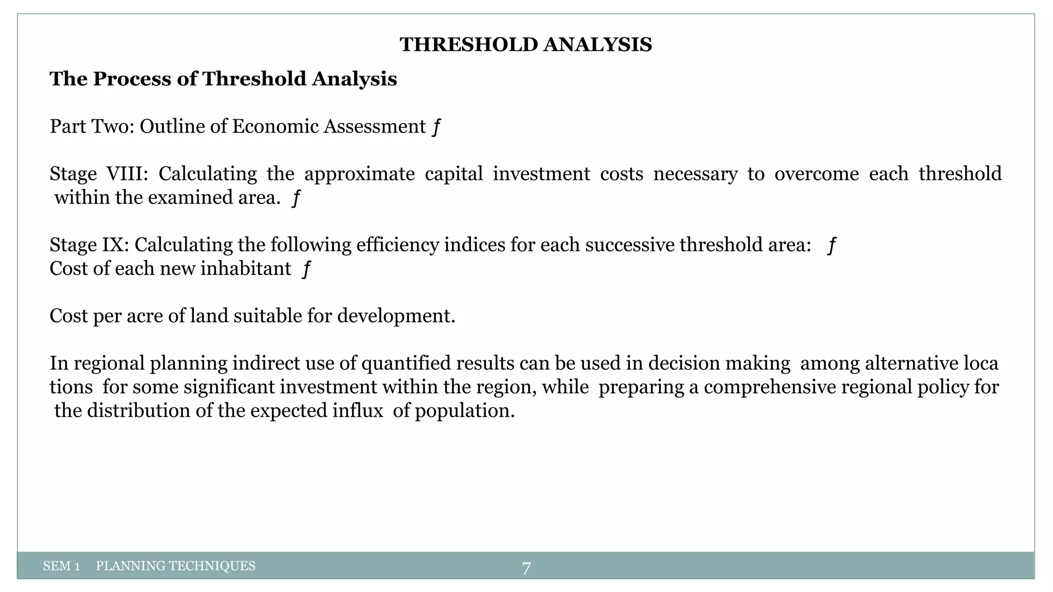 Thresold analysis planning techniques bhavesh patel_20sa03up014 | PPTX