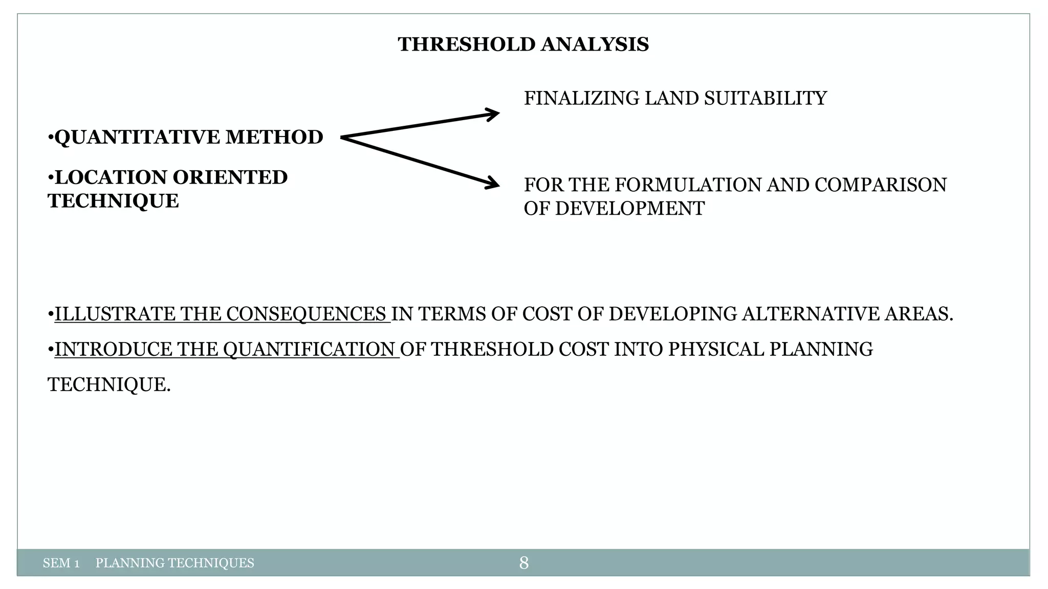 Thresold analysis planning techniques bhavesh patel_20sa03up014 | PPTX