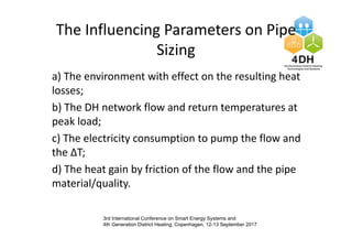 District Heating Network Pipe Sizing Concept | PPT