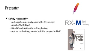 Building high performance microservices in finance with Apache Thrift | PDF