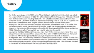 The history of the Thriller Genre | PPTX