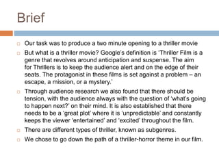 Thriller movie-presentation | PPT