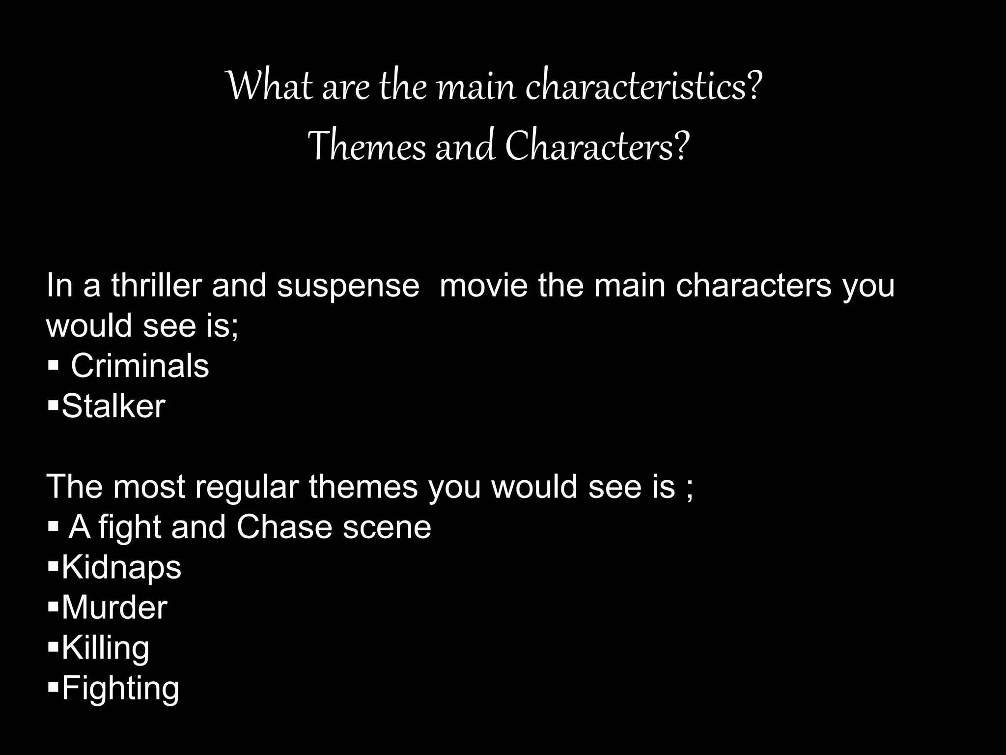 Thriller and suspense | PPTX