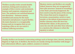 Thriller codes and conventions | PPTX