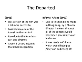 Thriller comparison | PPTX