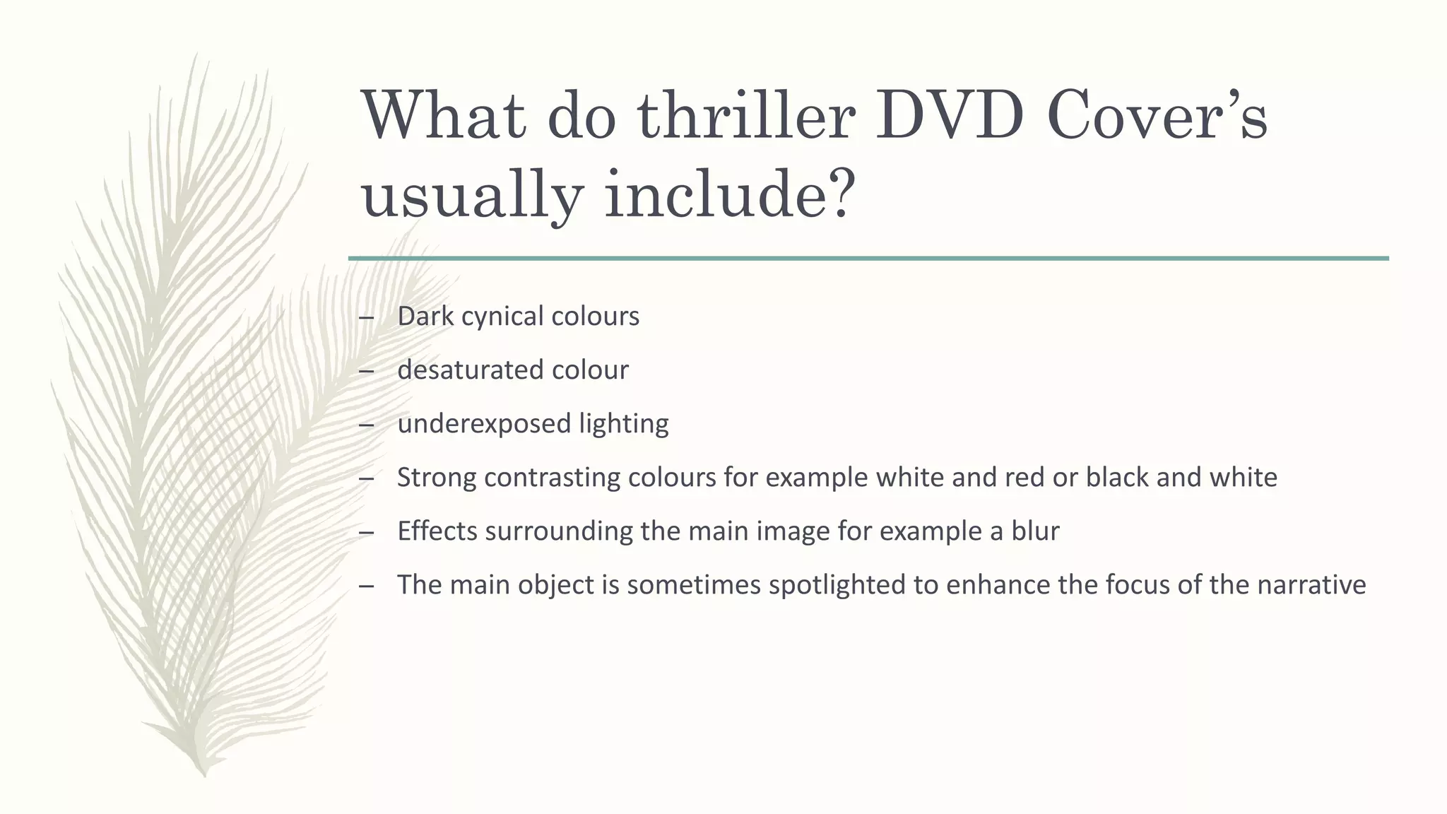 Thriller dvd cover research (By Jodie Taylor) | PPTX
