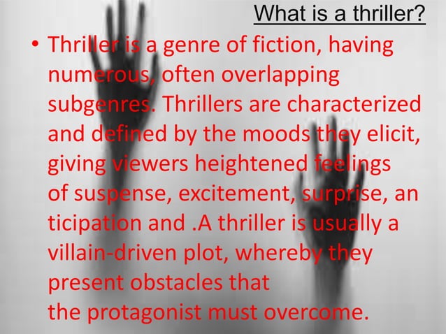 Thriller film research | PPT