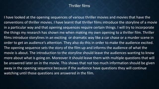 Thriller films | PPTX