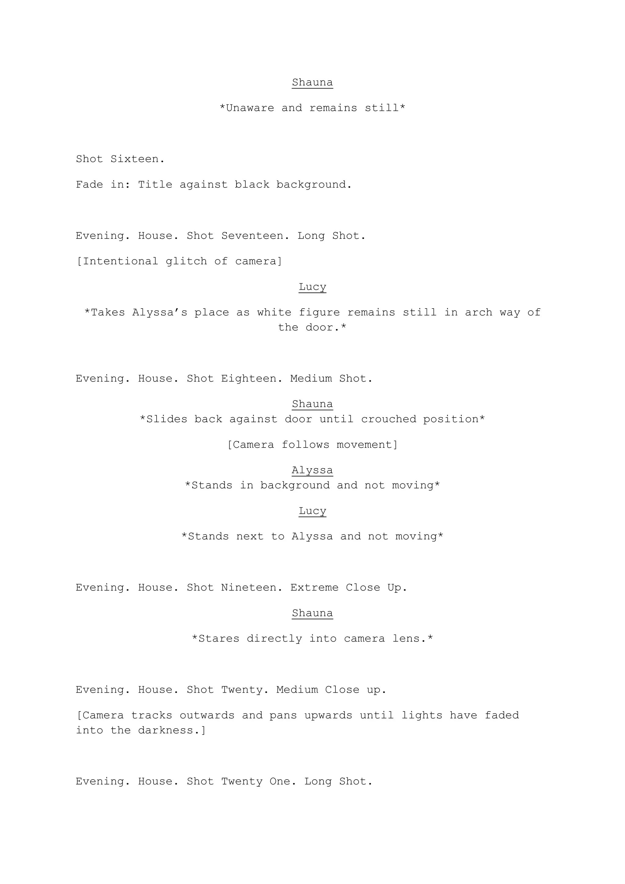 Thriller Film Script | DOCX