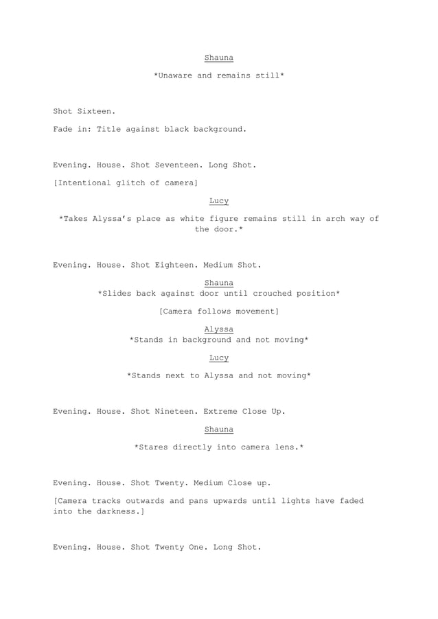 Thriller Film Script | DOCX