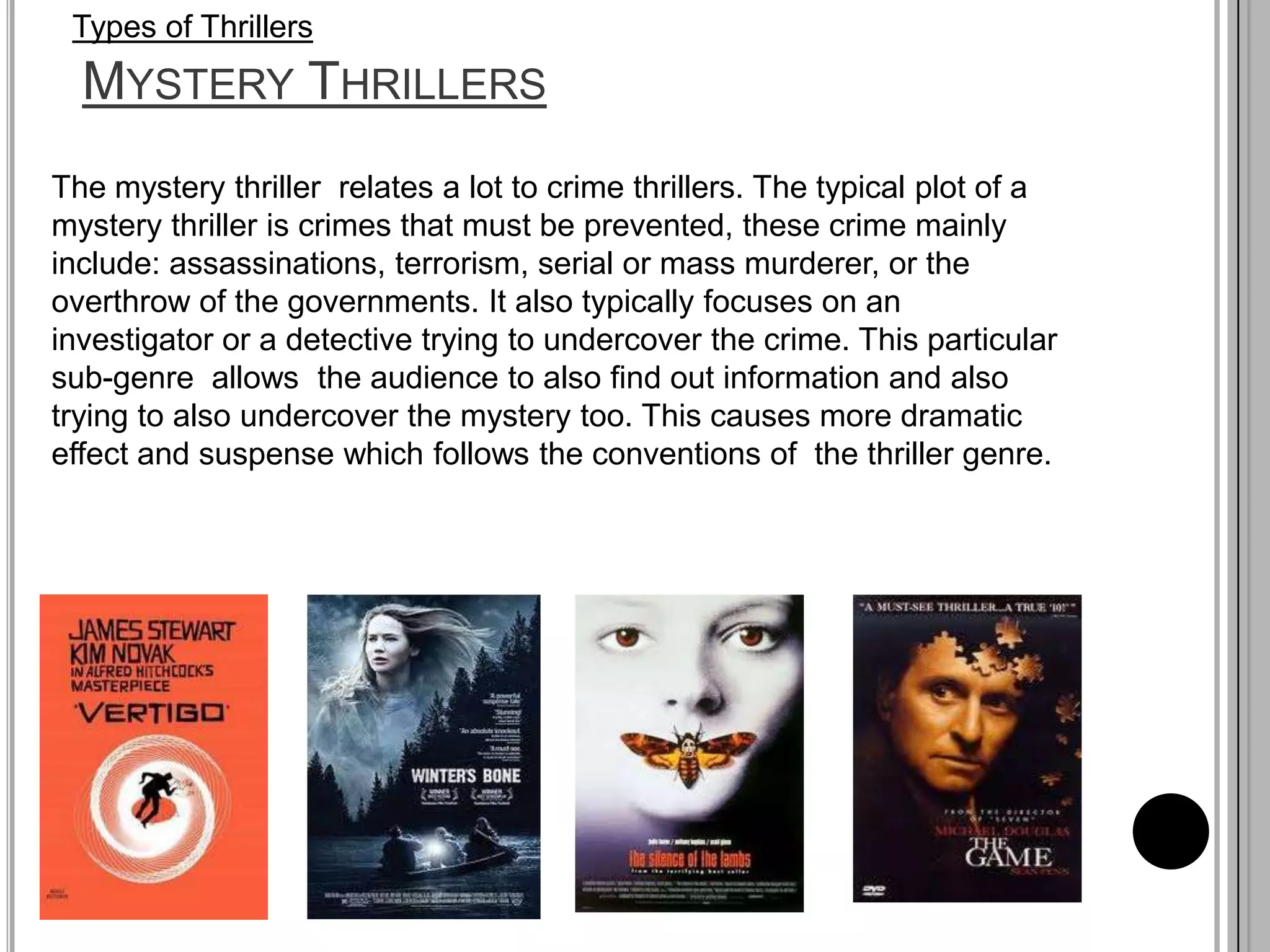 Thriller genre | PPTX