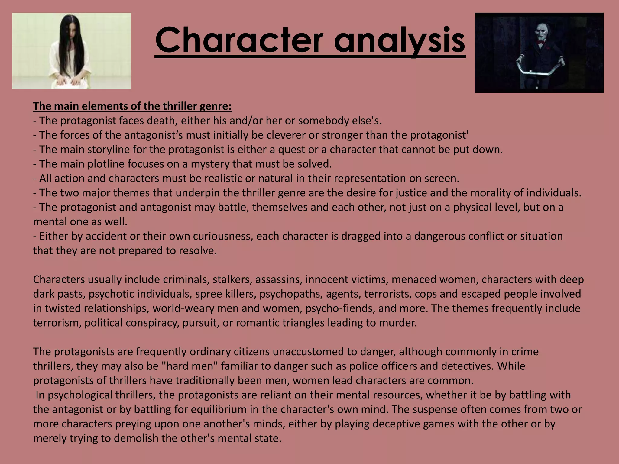 Thriller genre | PPTX