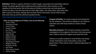 Thriller genre | PPT