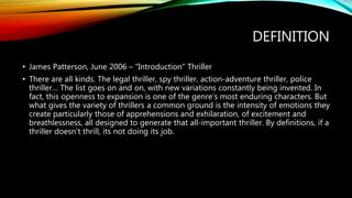 Thriller genre | PPT