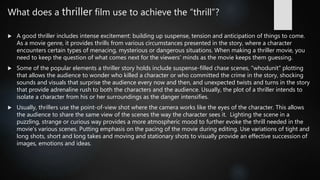 Thriller genre research | PPTX