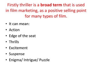 Thriller lesson 2 | PPT