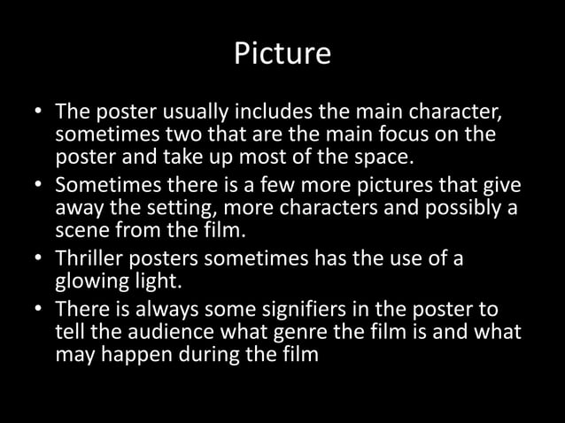 Thriller poster conventions | PPTX | Movies | Entertainment