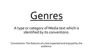 Conventions of Different Genres Powerpoint | PPT