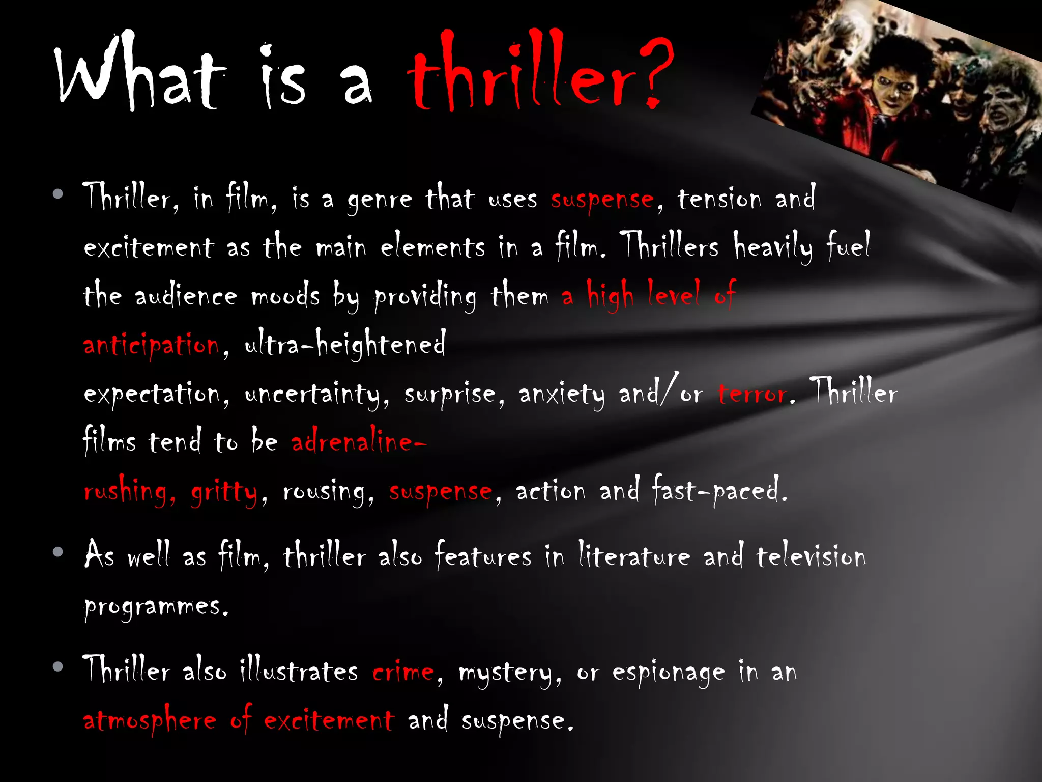 Thriller powerpoint blog | PPTX