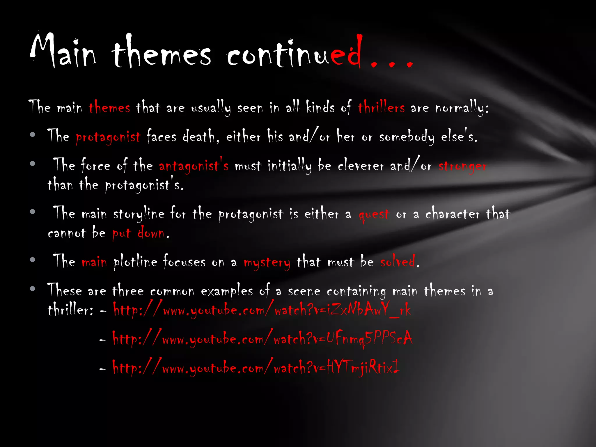 Thriller powerpoint blog | PPTX