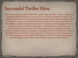 Thriller Genre Research | PPTX