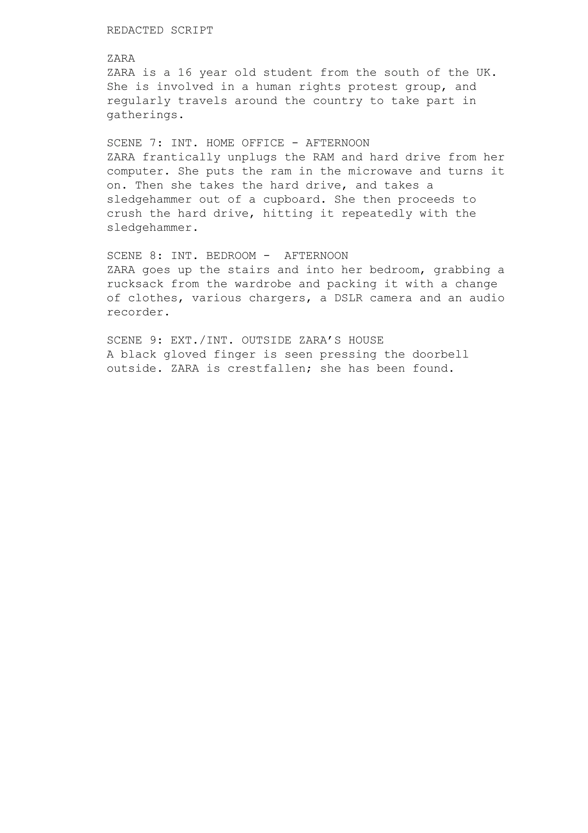 Thriller short film sample script | PDF