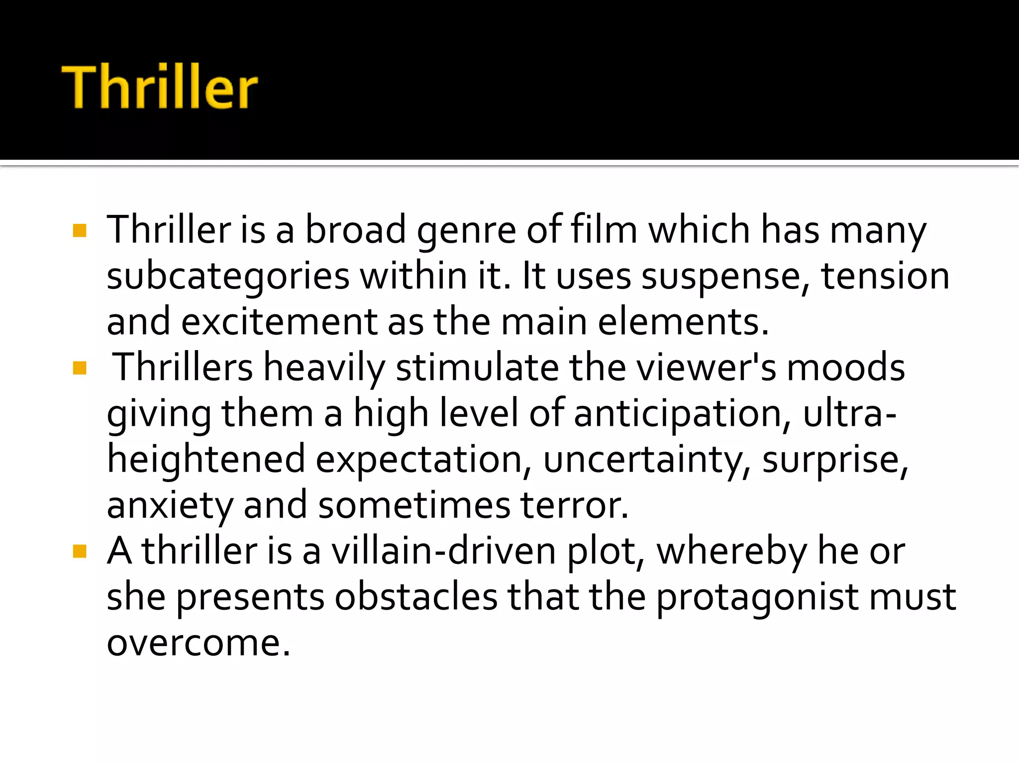 Thriller vs action | PPTX