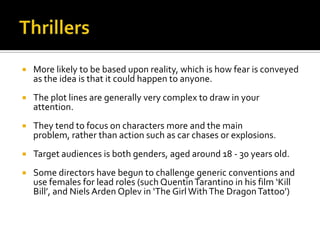 Thriller vs action | PPTX