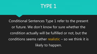 Conditional Type 1 | PPT