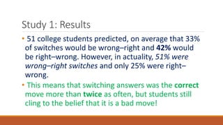 A Review of “Counterfactual thinking and the first instinct fallacy” by ...