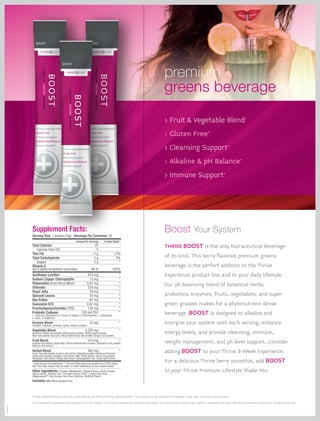 Thrive Plus Boost | PDF