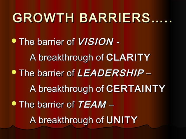 Thriving Churches Growth Barriers | PPT
