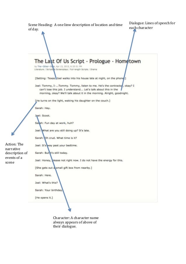 The last of us script structure