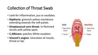 Throat Swab, Sputum and Pus.pptx