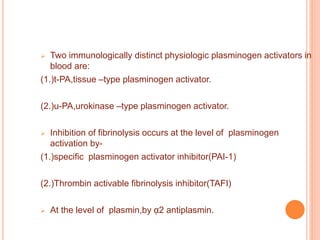 Thrombin activable fibrinolysis inhibitor (tafi) role | PPTX