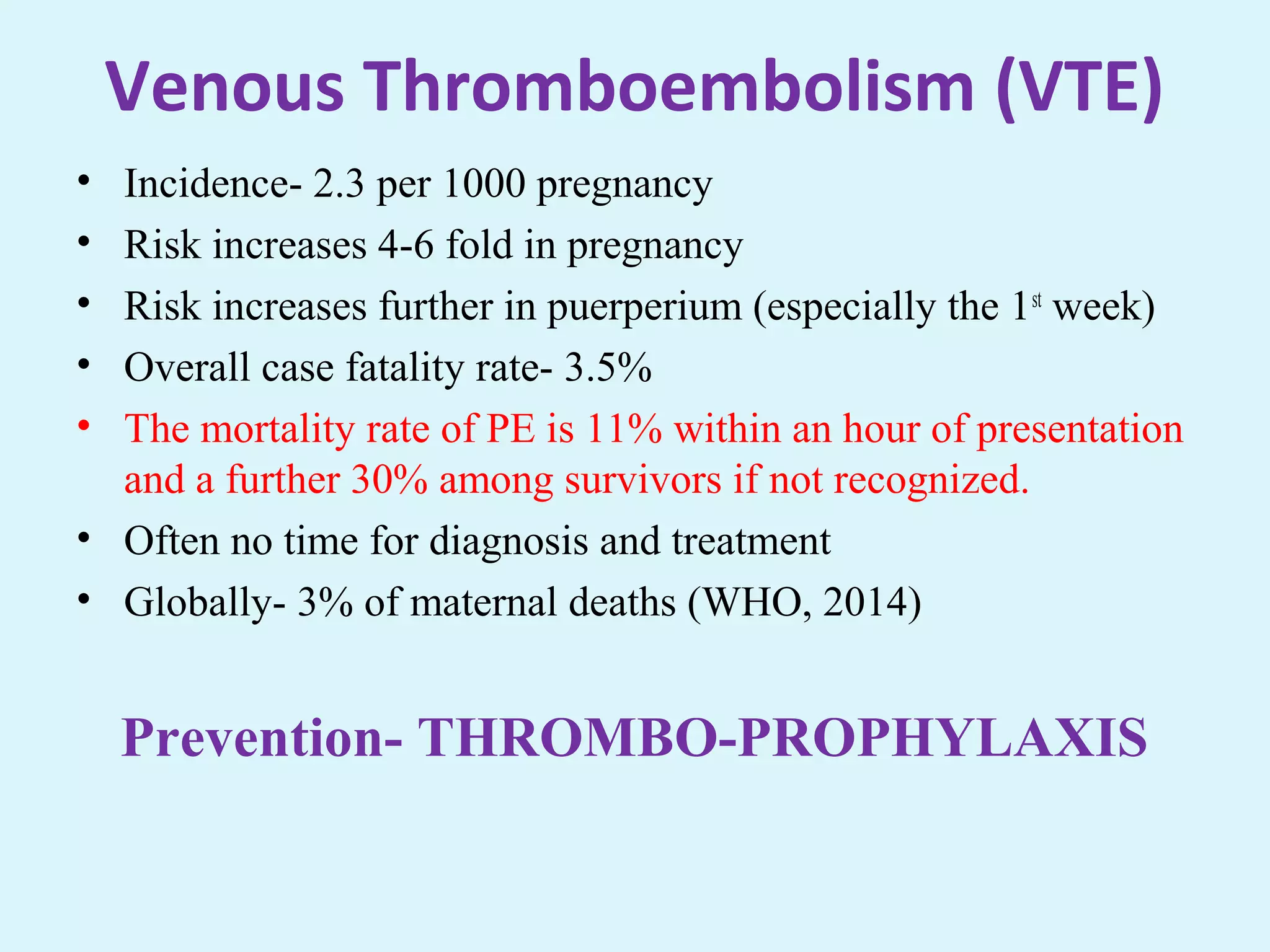 Thromboprophylaxis in Obstetrics | PPT