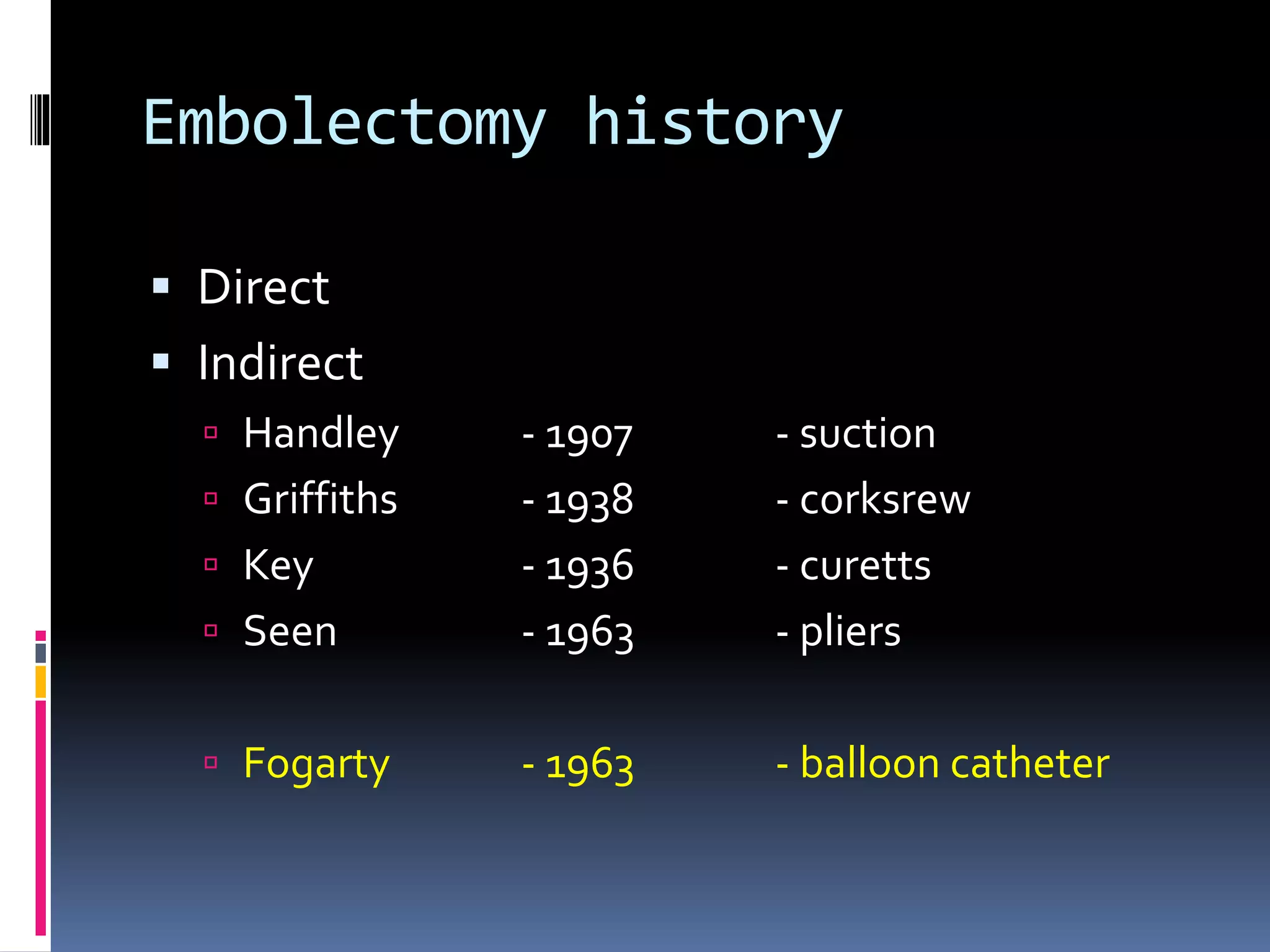 Thrombo embolectomy | PPTX