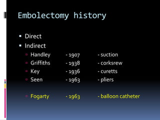 Thrombo embolectomy | PPTX