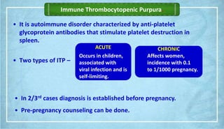 Thrombocytopaenia in pregnancy | PPT