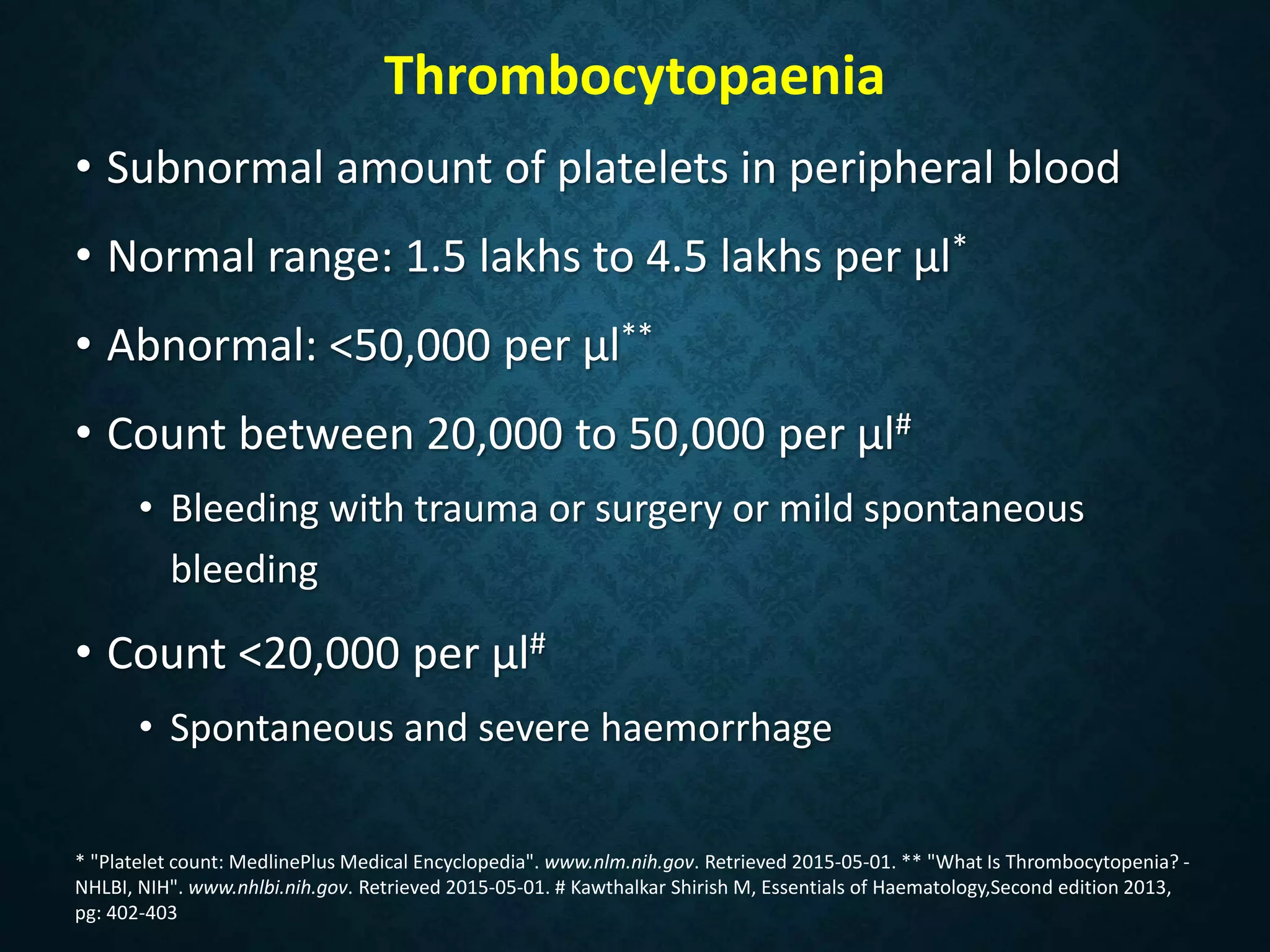 Thrombocytopenia | PPTX