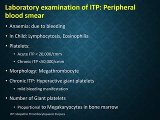 Idiopathic Thrombocytopenic Purpura Smear