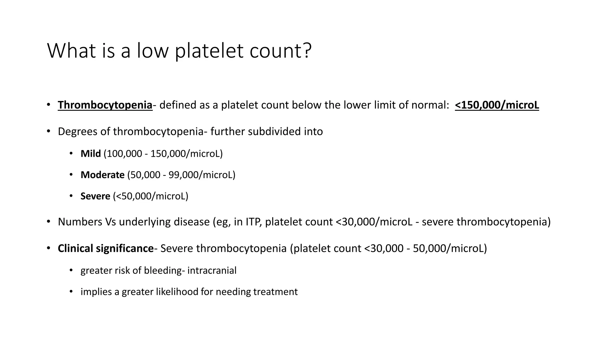 Approach to thrombocytopenia.pptx | Blood Disorders | Diseases and ...