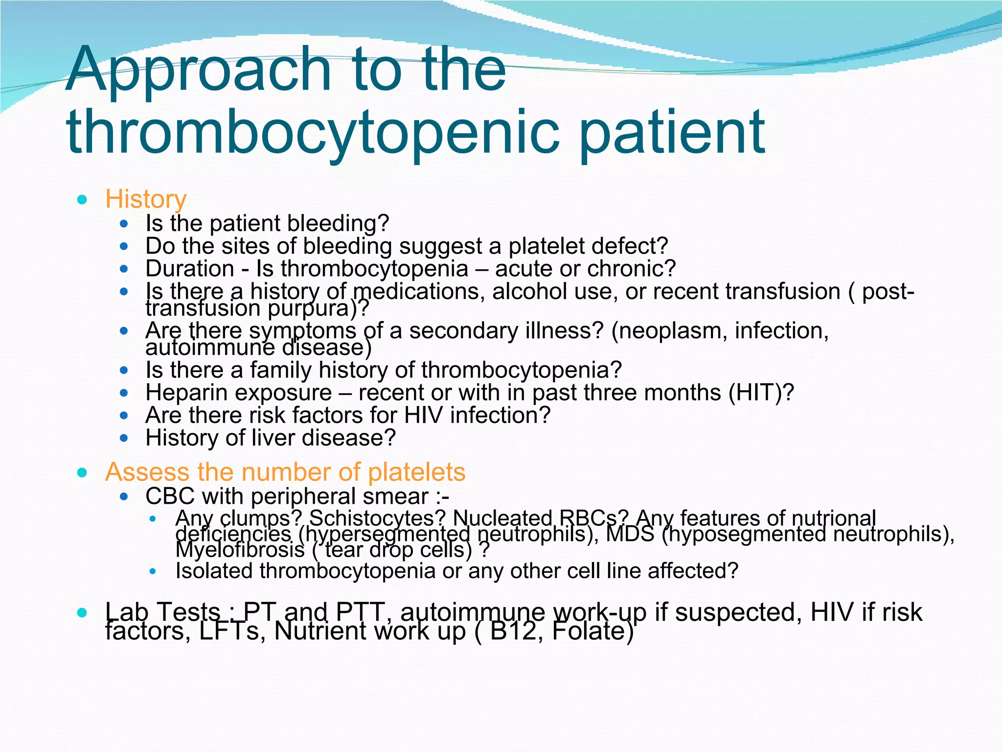 Thrombocytopenia | PPT