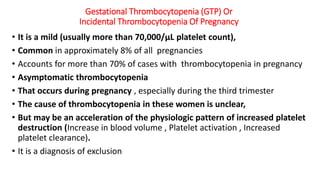 Thrombocytopenia during pregnancy | PPTX
